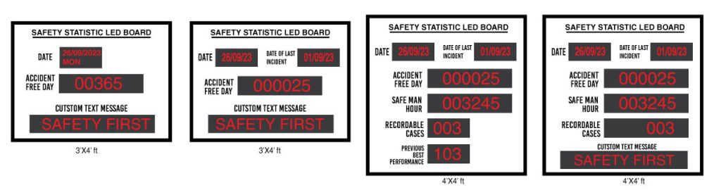 Safety Statistic LED Board