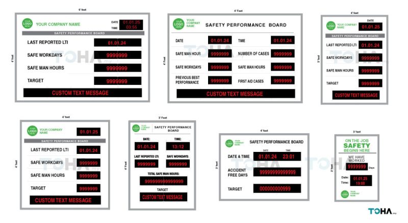 Safety Statistic LED Board