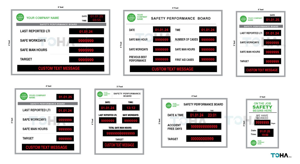 Safety Statistic LED Board