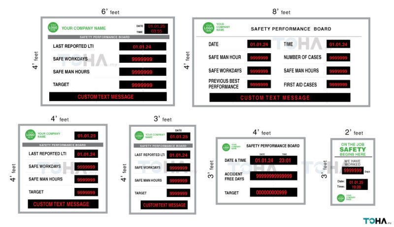 Safety Statistic LED Board
