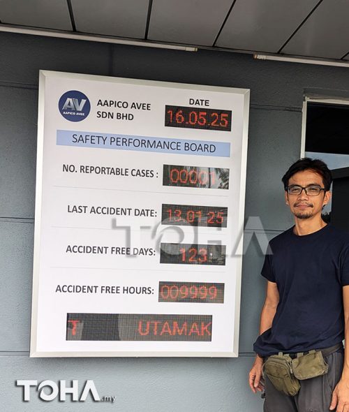 Safety Statistic LED Board