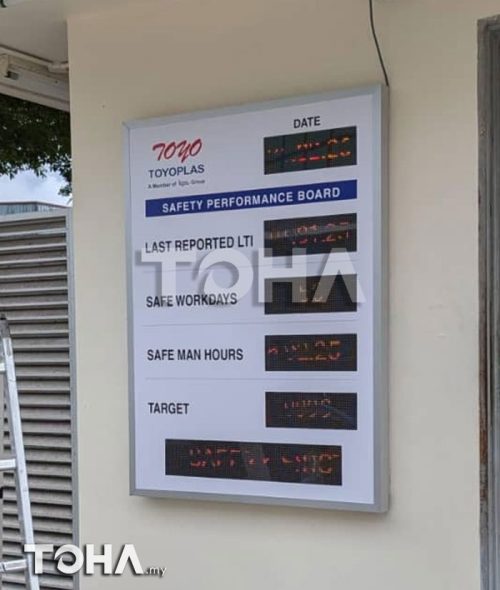 Safety Statistic LED Board