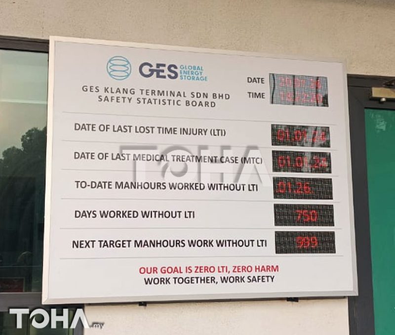 Safety Statistic LED Board