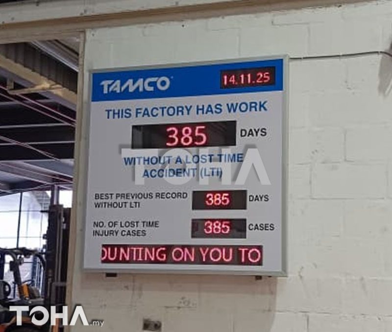 Safety Statistic LED Board