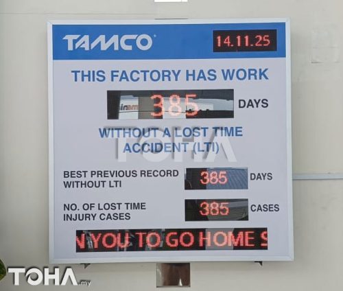 Safety Statistic LED Board