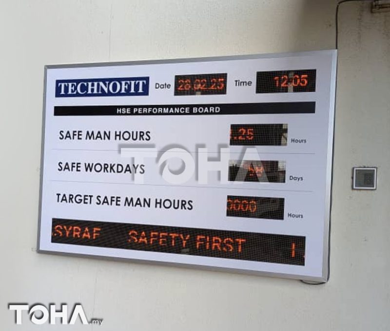 Safety Statistic LED Board