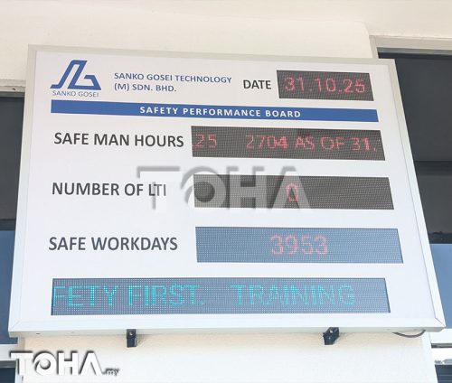 Safety Statistic LED Board