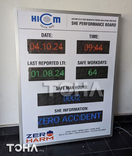 Safety Statistic LED Board